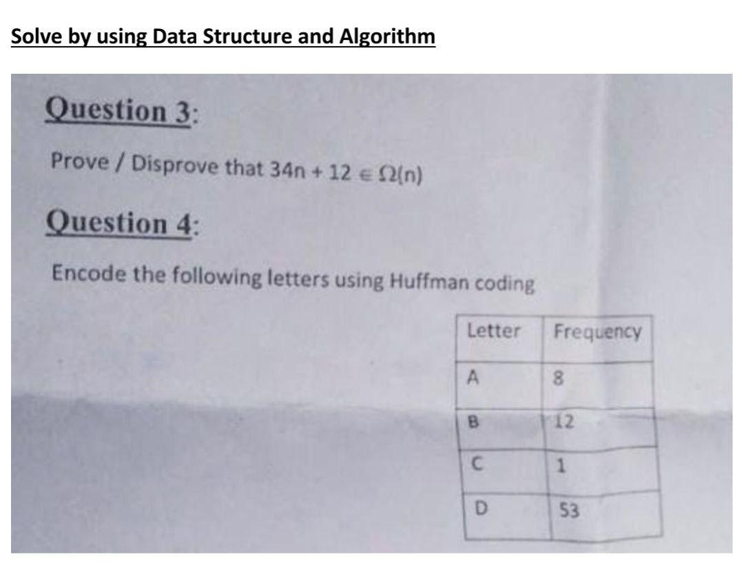 Solved Solve By Using Data Structure And Algorithm Question 9431