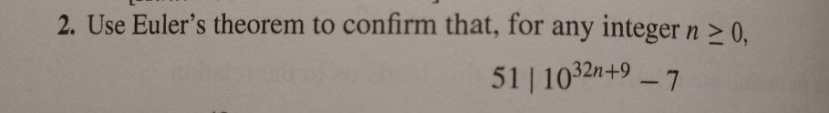 Solved 2. Use Euler's theorem to confirm that, for any | Chegg.com