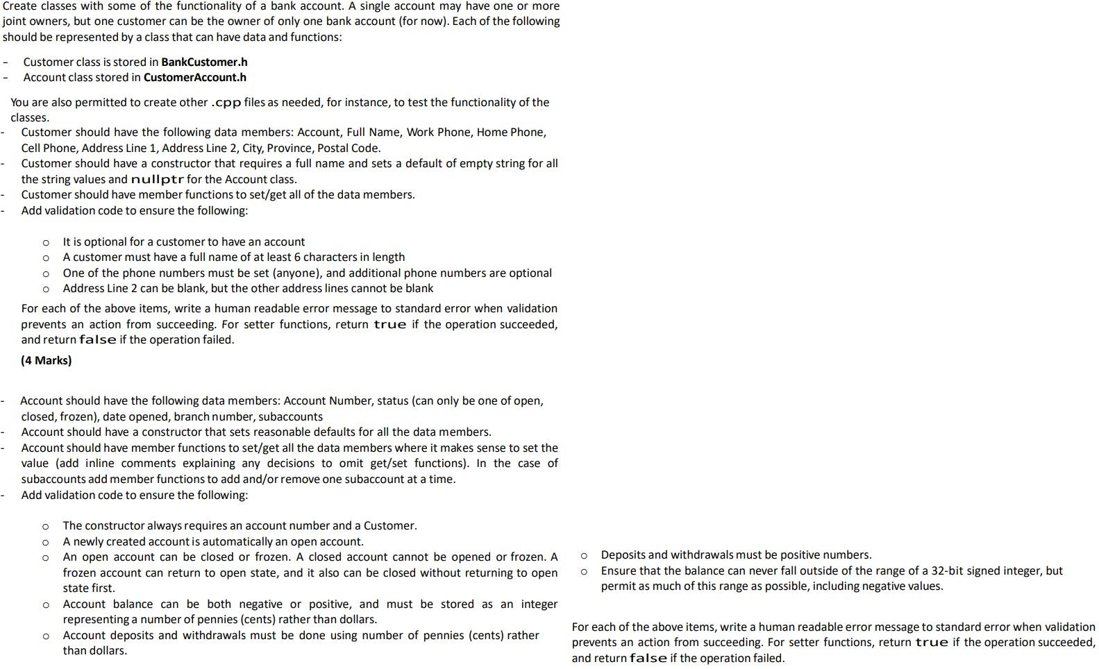 Solved Create Classes With Some Of The Functionality Of A