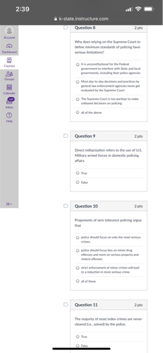 Solved 2:39 a k-state.instructure.com In practice, most | Chegg.com