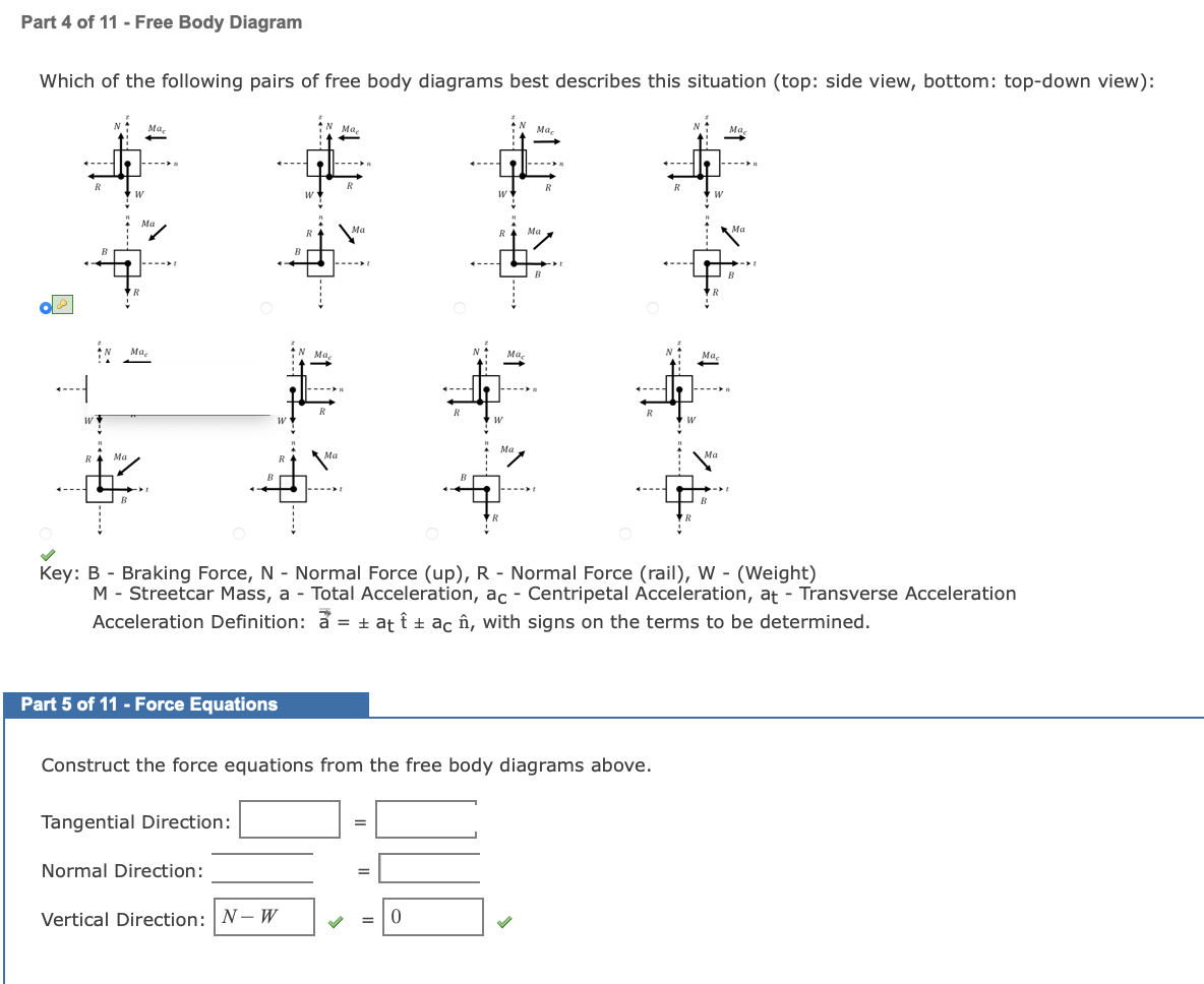 Solved Construct the force equations from the free body | Chegg.com