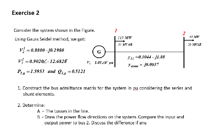 Solved Exercise 2Consider the system shown in the FigUsing | Chegg.com