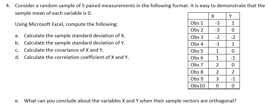 Solved Consider a random sample of 5 ﻿paired measurements in | Chegg.com