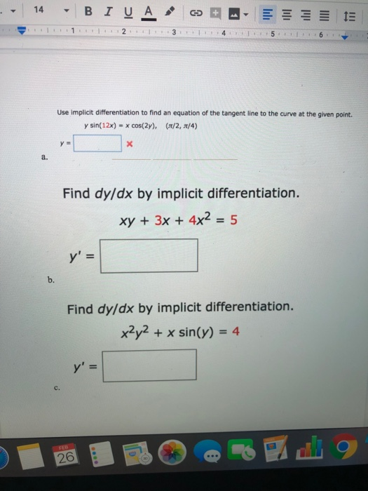 Solved Use implicit differentiation to find an equation of | Chegg.com