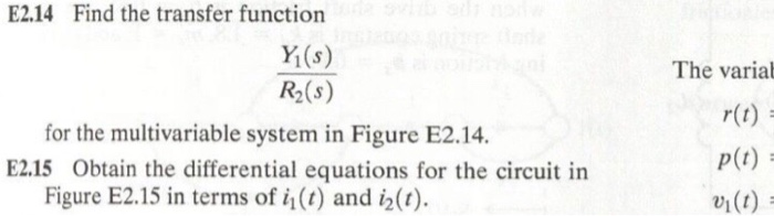 Solved 134 Chapter 2 Mathematical Models of Systems C1 i2(0) | Chegg.com