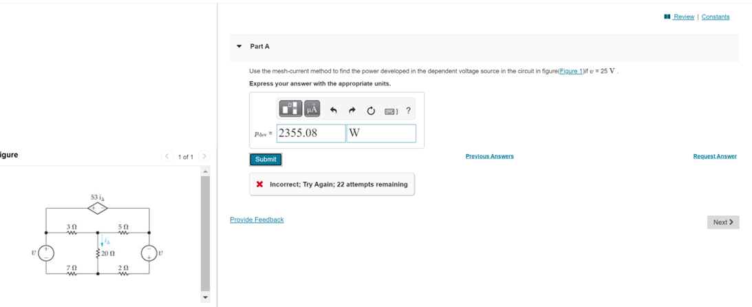 Solved Use the mesh-current method to find the power | Chegg.com