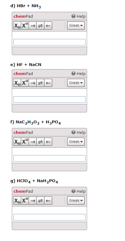Solved Use the Acid-Base Table to write net equations for | Chegg.com
