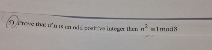 Solved Prove that if n is an odd positive integer then n^2 = | Chegg.com