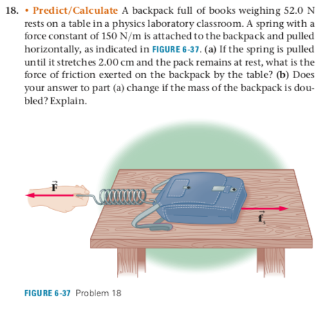 Solved 18. Predict/Calculate A backpack full of books | Chegg.com