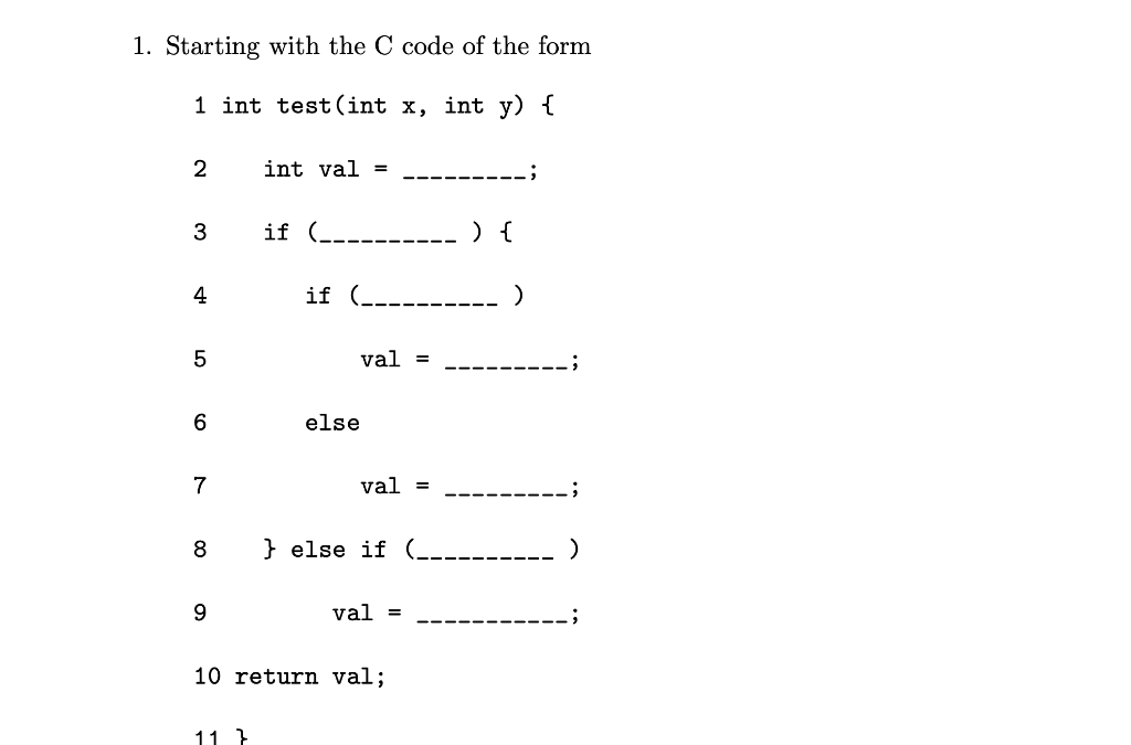 gcc generates the following assembly code x at | Chegg.com