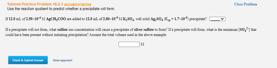 Solved 1a) If 12.0 mL of 2.59×10-4 M AgCH3COO are added to | Chegg.com