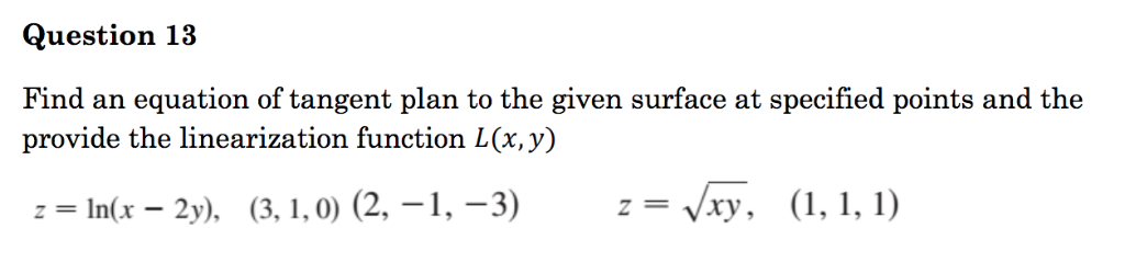 Solved Multiple variable questions concerning: finding | Chegg.com