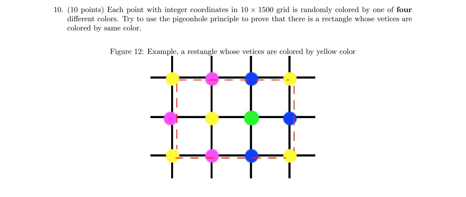 (10 points) Each point with integer coordinates in 10 | Chegg.com