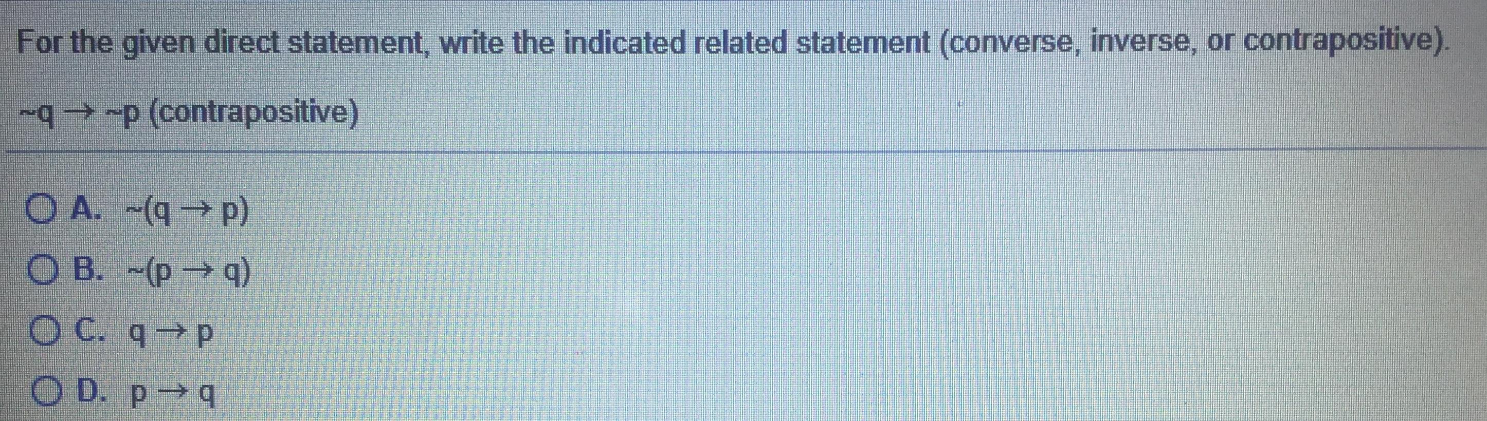 Solved Let p represent a true statement, and let q and r | Chegg.com