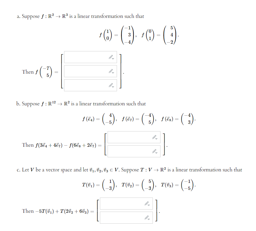 Solved a. Suppose f:R2→R3 is a linear transformation such | Chegg.com
