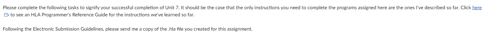 to see an HLA Programmer's Reference Guide for the | Chegg.com