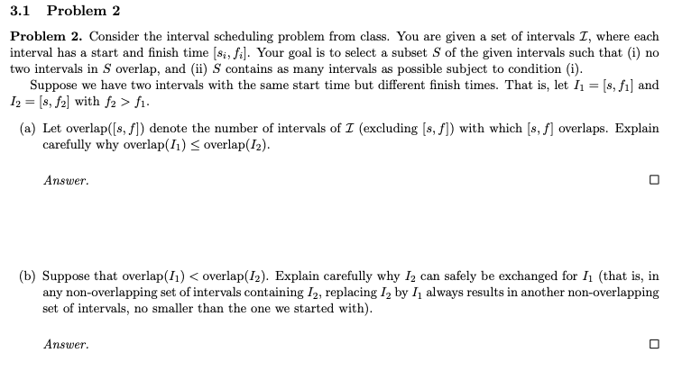 3.1 Problem 2 Problem 2. Consider the interval | Chegg.com