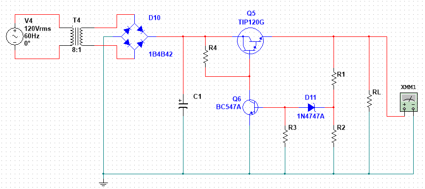 Design a power supply with adjustable transistorized | Chegg.com