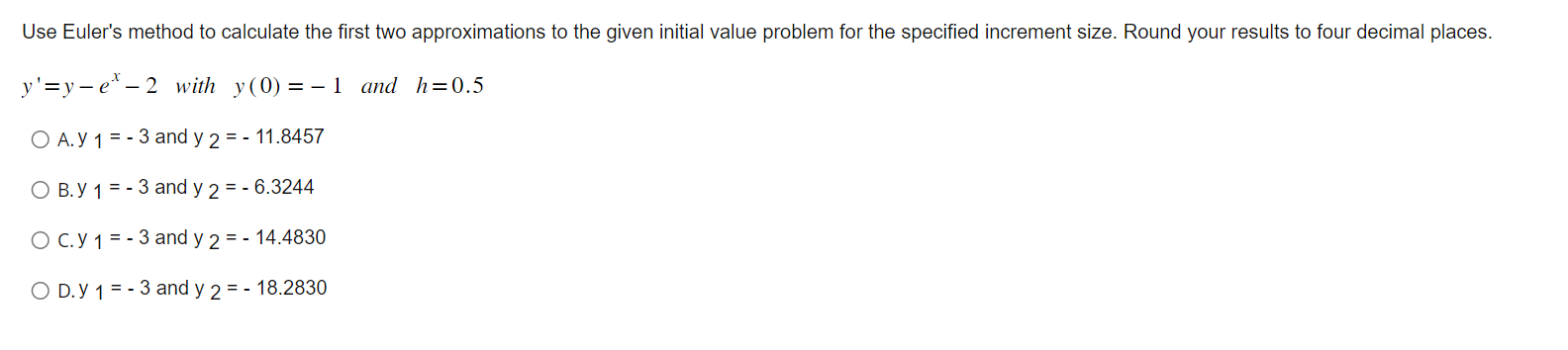 Solved Use Euler's method to calculate the first two | Chegg.com