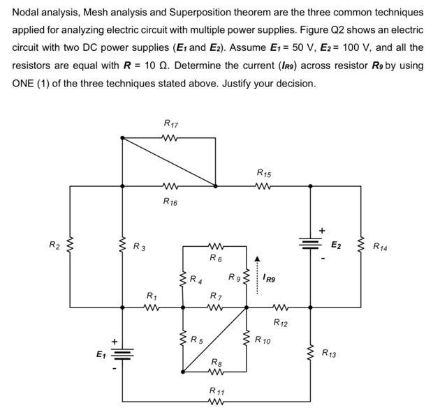 Solved Nodal analysis, Mesh analysis and Superposition | Chegg.com