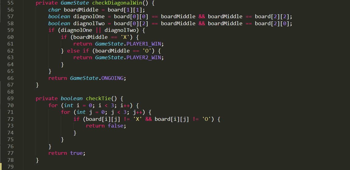 Solved Java programming question. Making a tik tak toc | Chegg.com