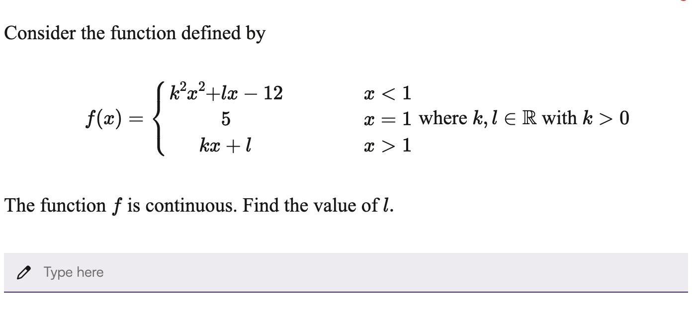 Solved Consider the function defined | Chegg.com