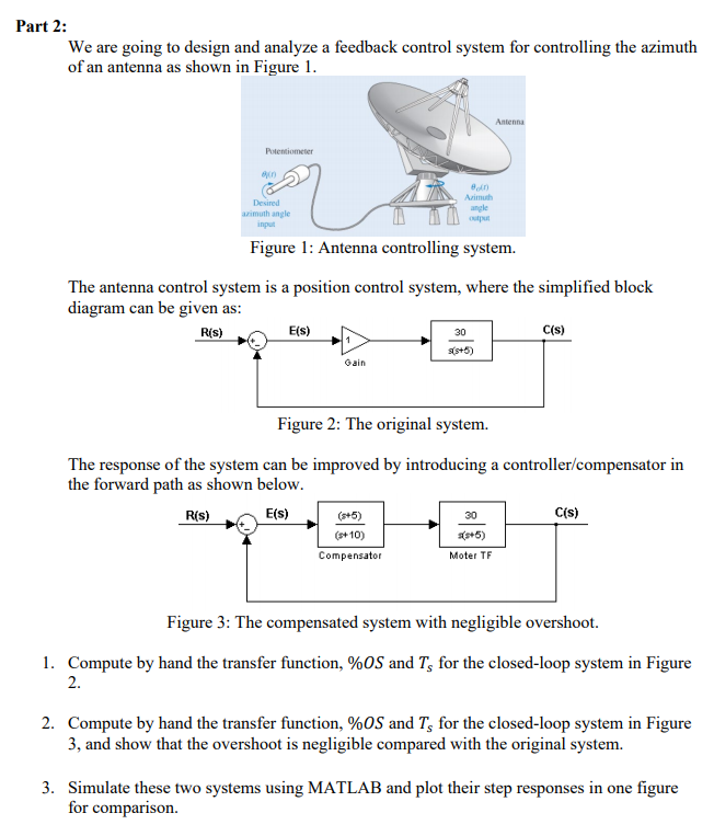 Solved Part 2: We are going to design and analyze a feedback | Chegg.com