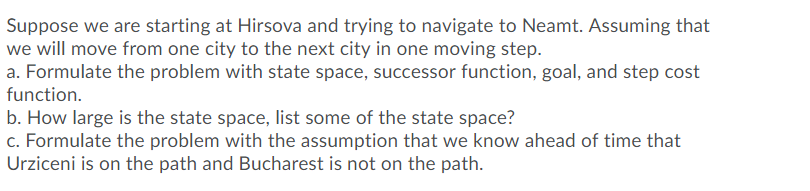 Suppose we are starting at Hirsova and trying to | Chegg.com