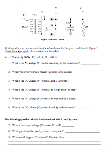 Solved 10. If one of the rectifier diodes opened, what would | Chegg.com