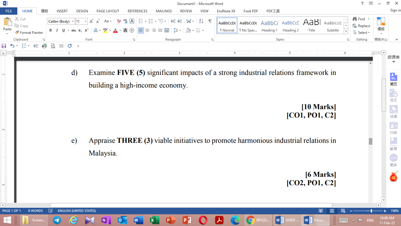 Solved W] Document1 - Microsoft Word ?同 FILE HOME 模板 INSERT | Chegg.com