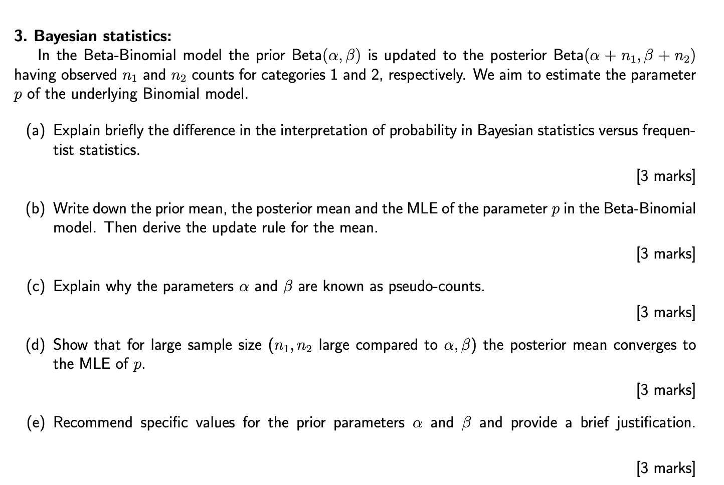 3 Bayesian Statistics In The Beta Binomial Model