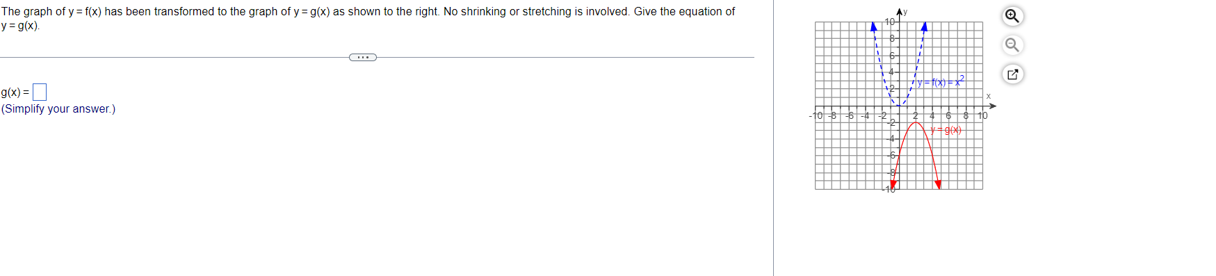 Solved The graph of y=f(x) has been transformed to the graph | Chegg.com