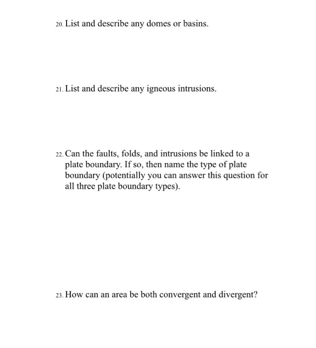 EARTH SCIENCE.. GEOLOGIC MAP OF DEVILS FENCE | Chegg.com