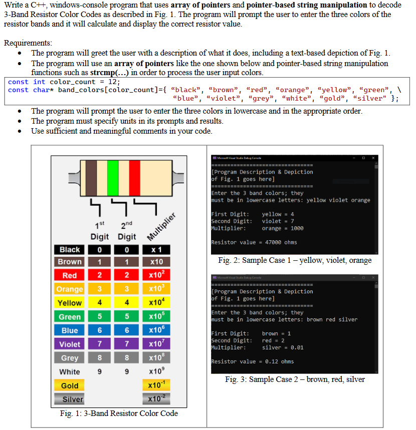 Solved Write a C++, windows-console program that uses array | Chegg.com