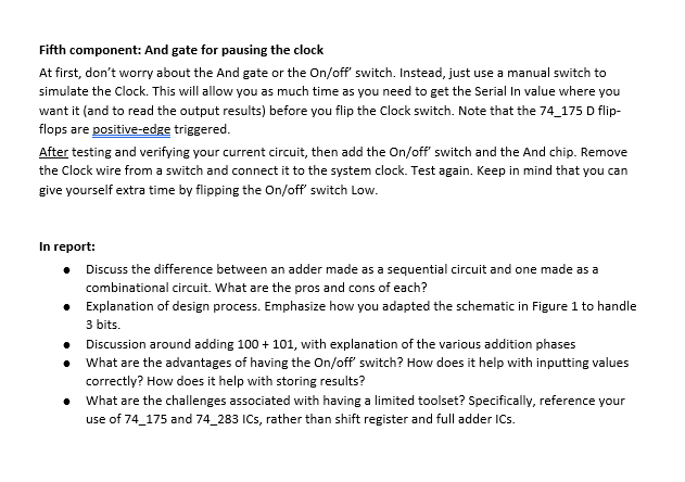 Solved CSC 120− Lesson 12 Lab Topics: Serial Adder (shift | Chegg.com