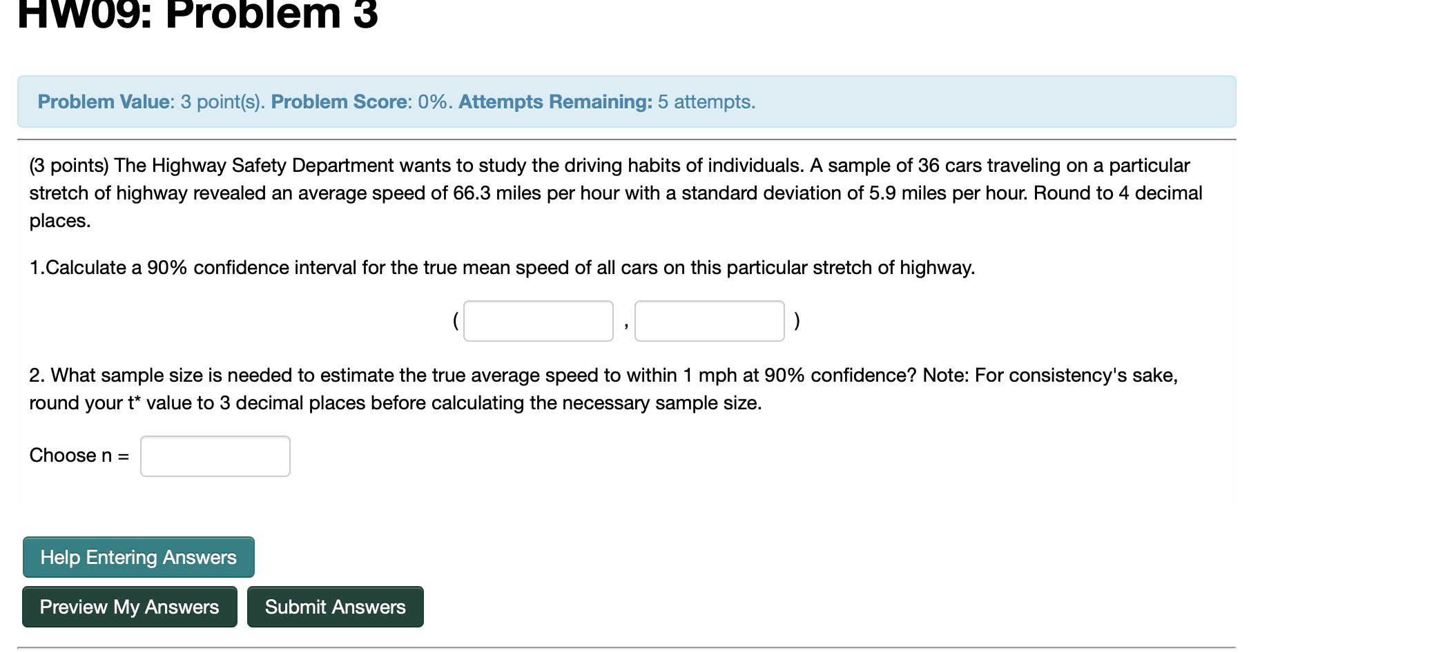 Solved HW09: Problem 3 Problem Value: 3 point(s). Problem | Chegg.com