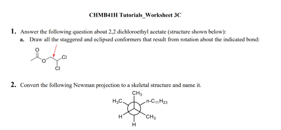 Solved CHMB41H Tutorials_Worksheet 3C 1. Answer the | Chegg.com