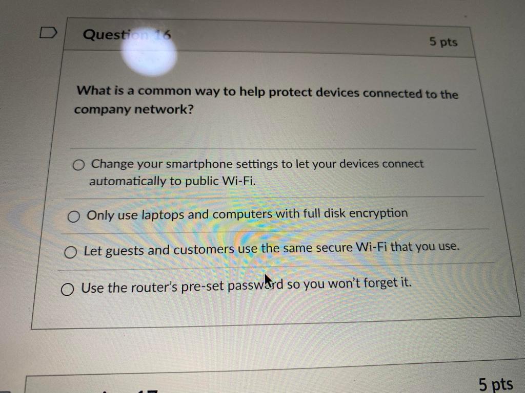 Solved Which of the following protection platforms is not | Chegg.com