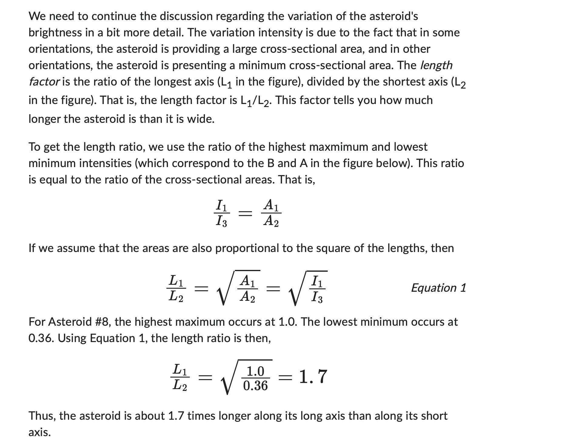 The lengthfactor is the ratio of the longest axis | Chegg.com