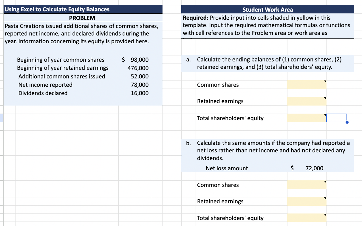 Solved Equity Calculation | Chegg.com
