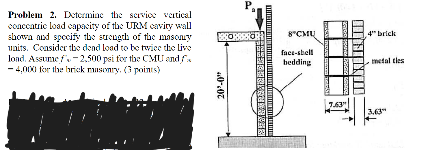 Solved Problem 2. Determine the service vertical concentric | Chegg.com