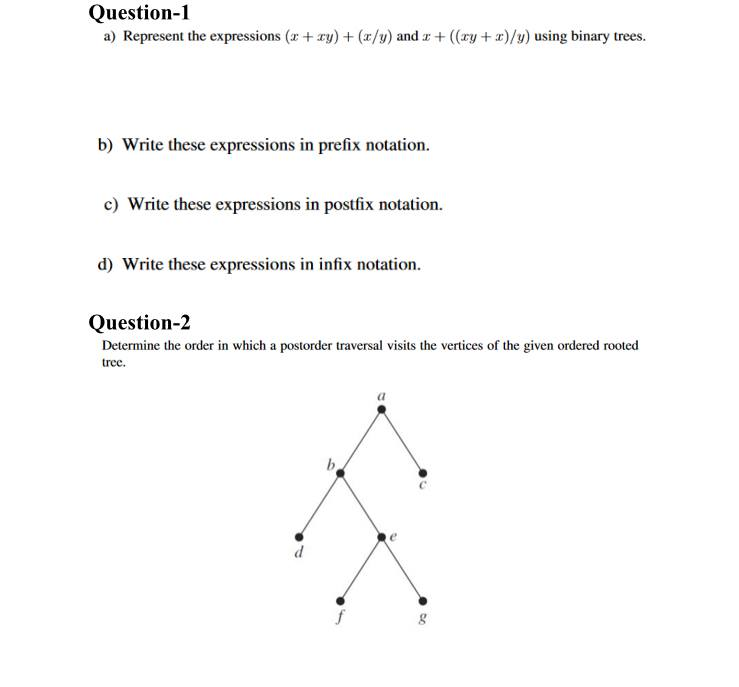 Solved Question-1 a) Represent the expressions (2 + xy) + | Chegg.com