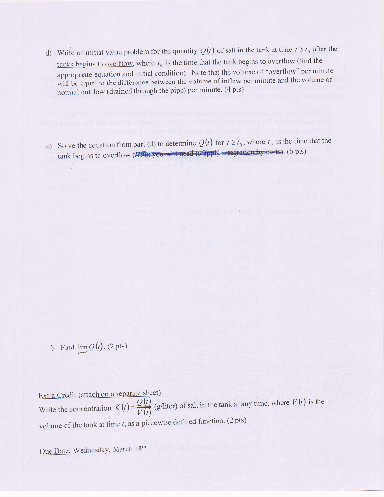Solved MATH 240 Lab Assignment #5: Applications of First | Chegg.com