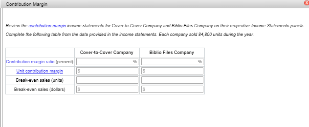 Solved come Statement Income Statement Biblio Files | Chegg.com