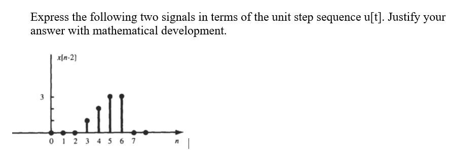Solved Express the following two signals in terms of the | Chegg.com