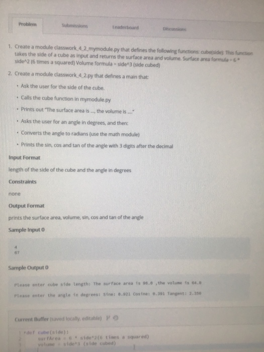 Solved Problem Leaderboard Dicussion 1. Create a module | Chegg.com