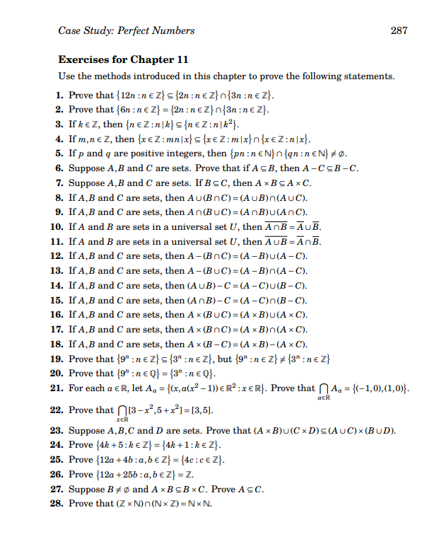 Solved Case Study: Perfect Numbers 287 Exercises for Chapter | Chegg.com