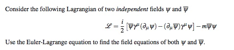 Solved Consider the following Lagrangian of two independent | Chegg.com