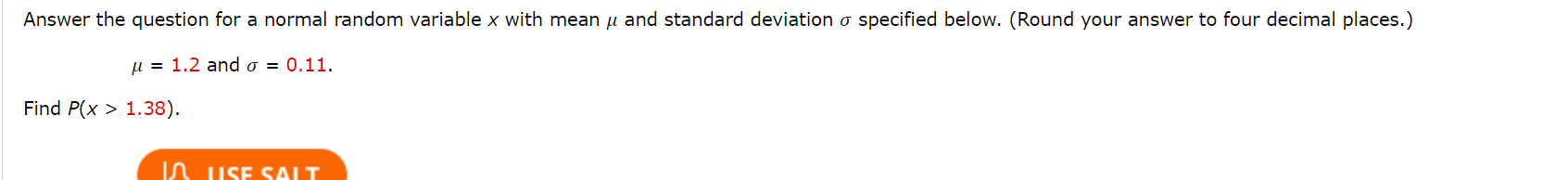 Solved Answer the question for a normal random variable x | Chegg.com