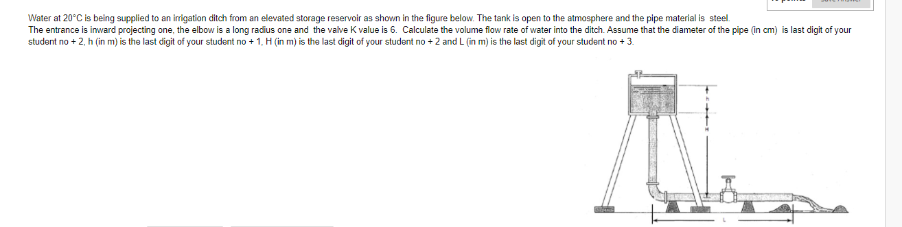 Solved please use Diameter of pipe = 11 cm (centimeters) h | Chegg.com